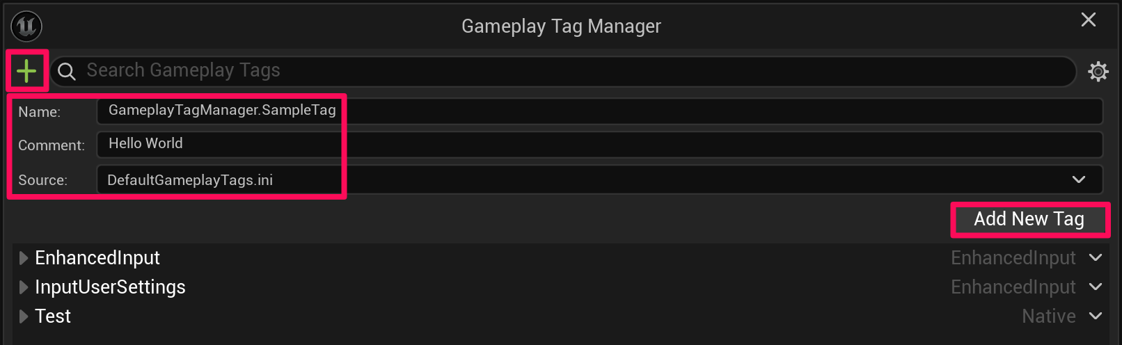 【UE】Gameplay Tag の定義方法まとめ
